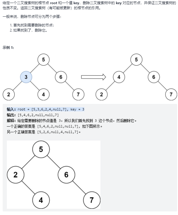 450 删除二叉搜索树中的节点 一颗青菜 博客园 
