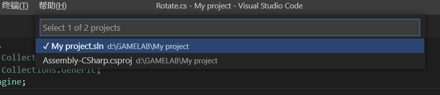 Unity Visual Studio Code F12 