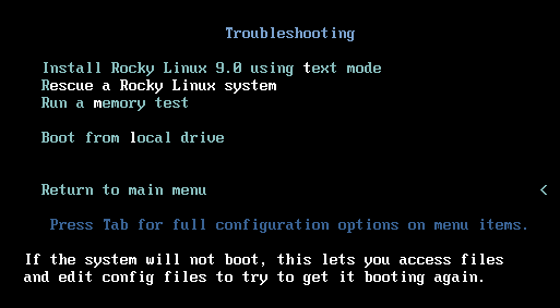 Rocky linux rescue system - lijifei - 博客园