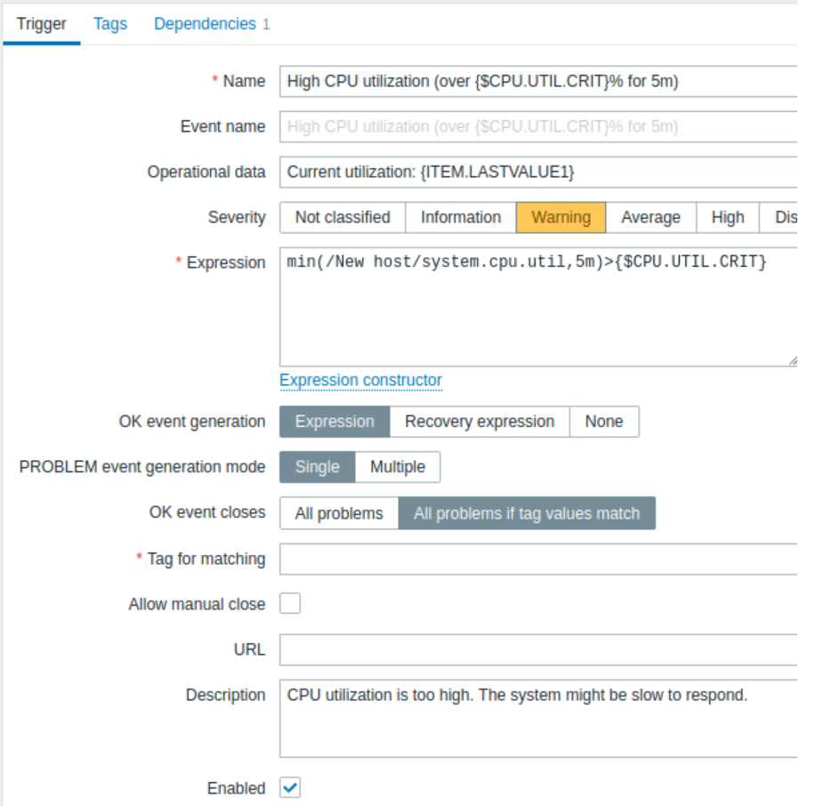 Zabbix Trigger 