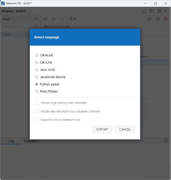 基于SeleniumIDE+Python+Edge浏览器进行web自动化测试 - alexa-e - 博客园