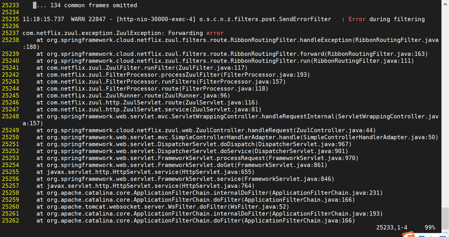 spring cloud gateway 报错：com.zuul.expection.ZuulExpception :Forwarding error - charler。 - 博客园