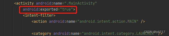安卓新项目报错Apps targeting Android 12 and higher are required to specify an explicit - 双城孙宇 - 博客园