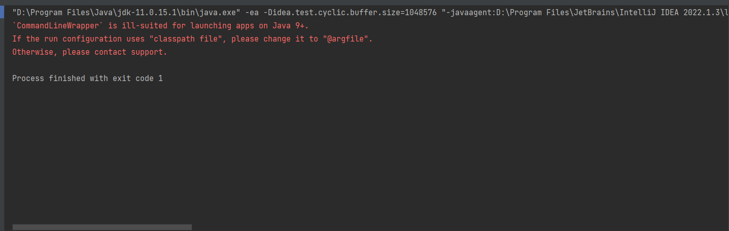异常 `CommandLineWrapper` is ill-suited for launching apps on Java 9+. If ...