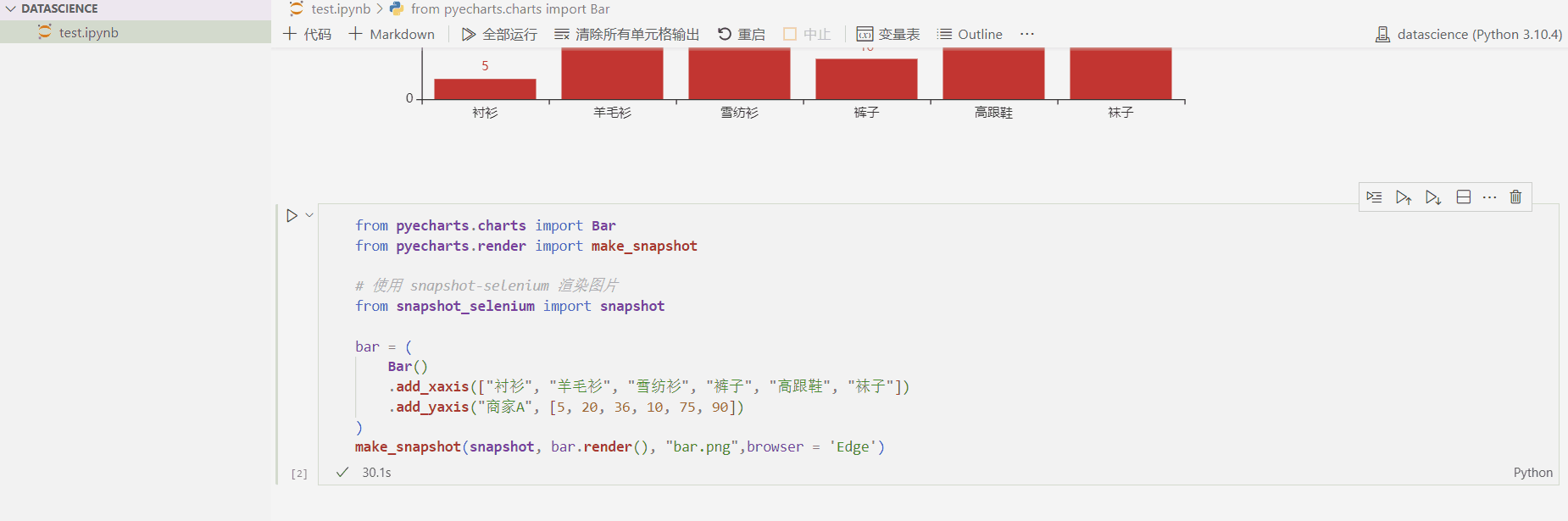 Pyecharts导出图片-基于Edge浏览器 - 不会写代码的花生 - 博客园