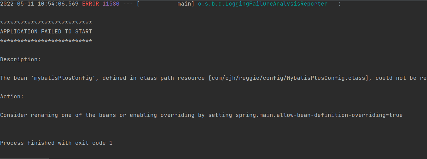 springboot项目启动出现A bean with that name has already been defined - 程序媛？ - 博客园