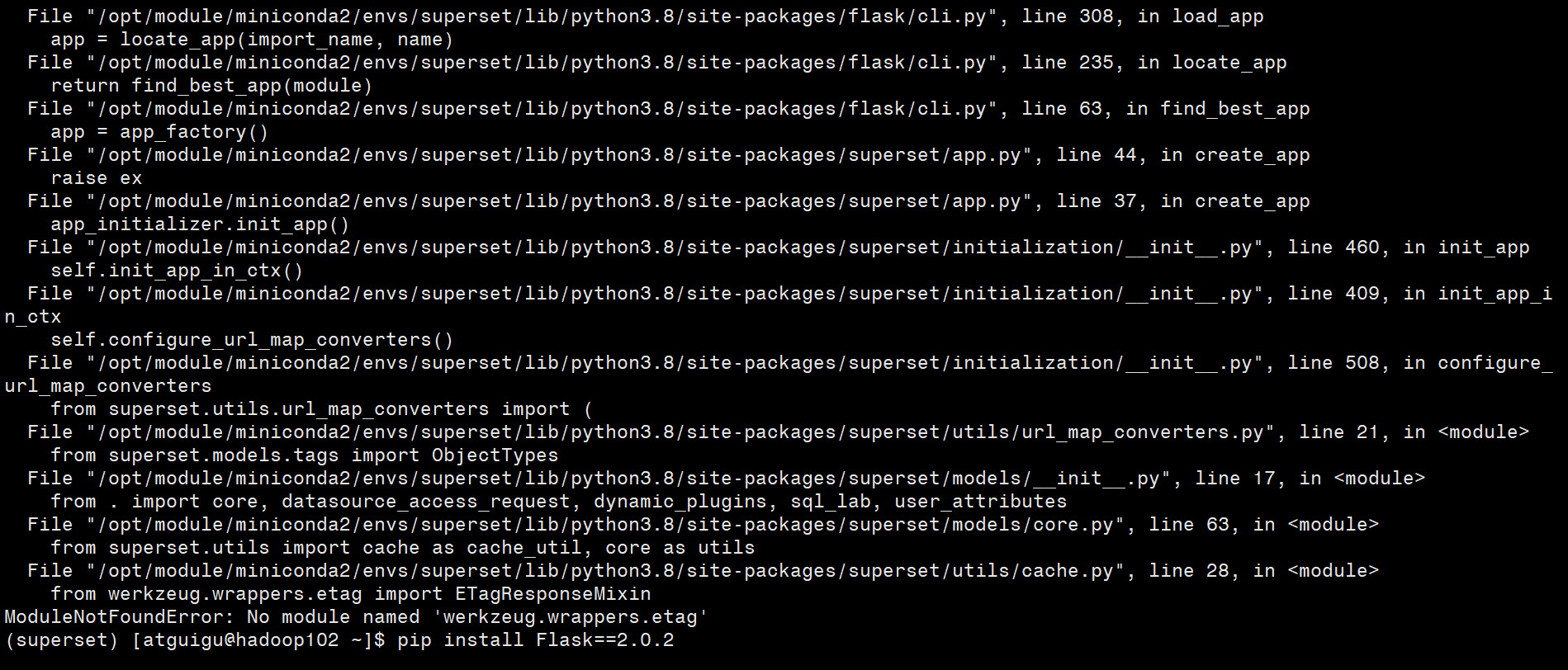 superset安装报错问题解决 - 哓 - 博客园