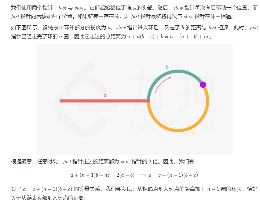 【LeetCode】剑指 Offer II 022. 链表中环的入口节点 - Jerry2km1 - 博客园