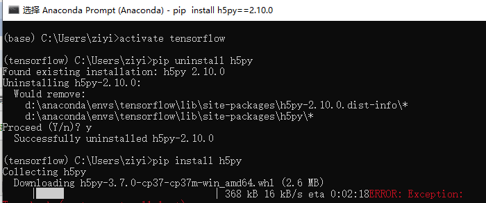 在jupyter中导入tensorflow 引起内核挂掉/h5py版本不匹配问题 - ziyi之一 - 博客园