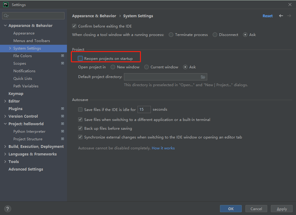 PyCharm每次打开都进入上次关闭的项目，如何解决？ - 都付笑谈中h - 博客园