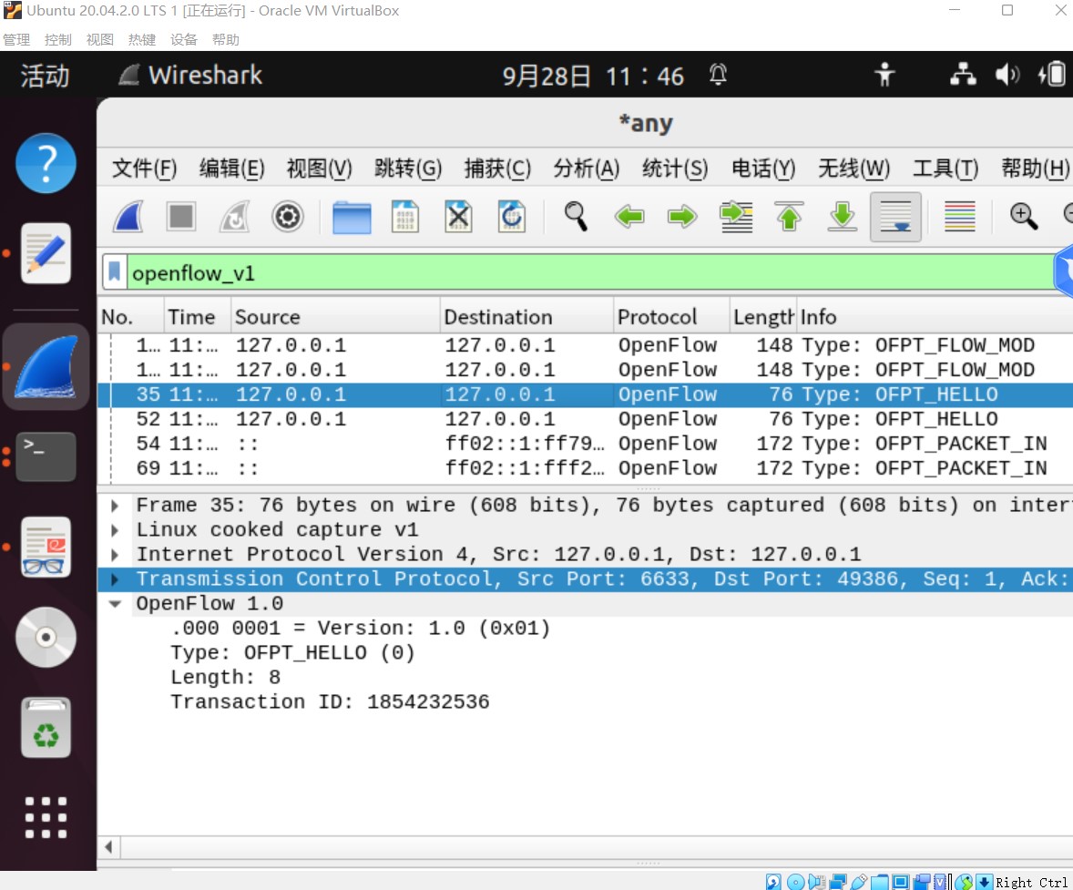实验3：OpenFlow协议分析实践 - 032002434肖楚鹏 - 博客园