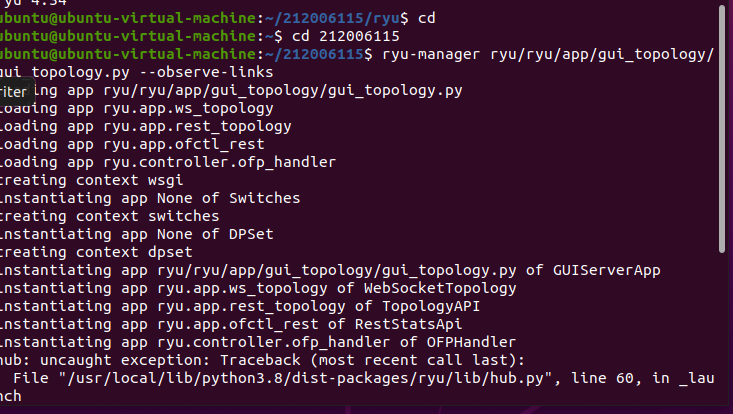 实验6：开源控制器实践——RYU - cc122 - 博客园