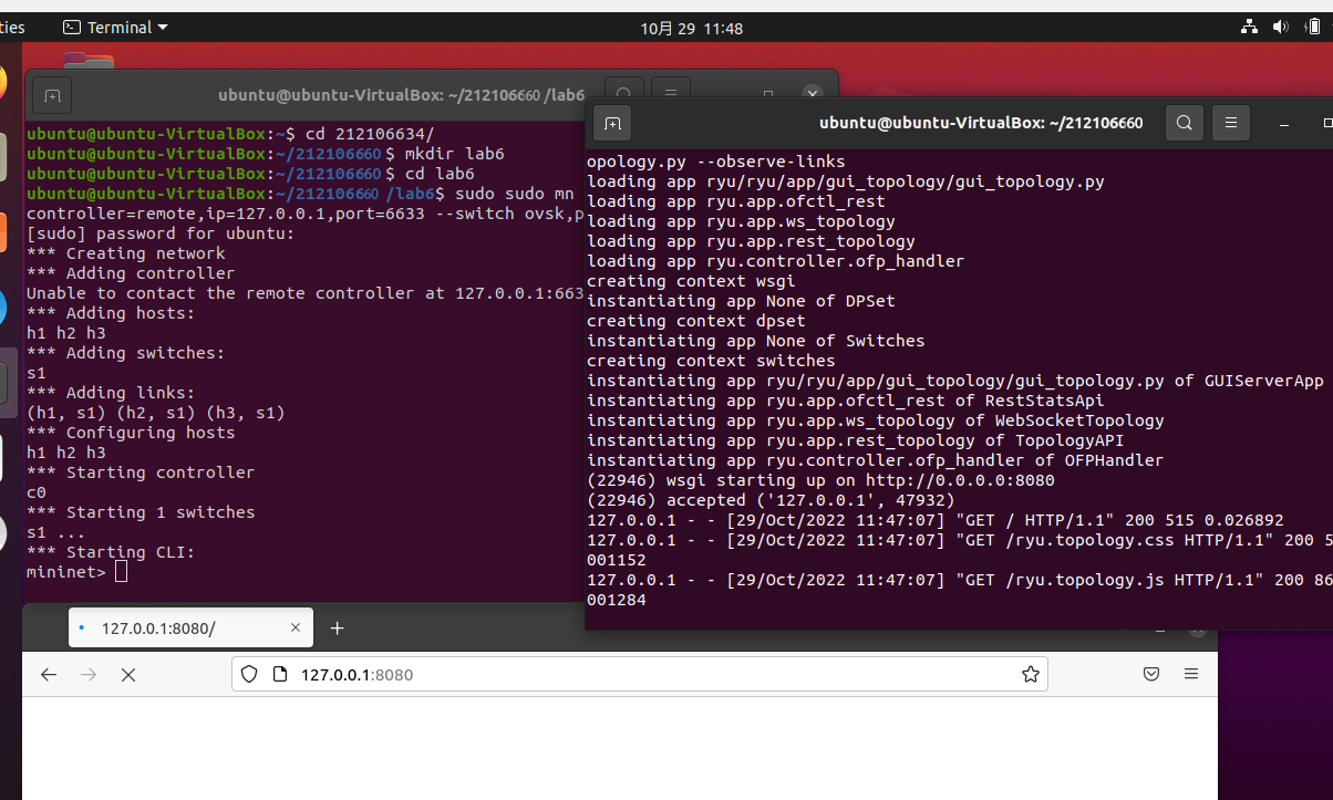 实验6：开源控制器实践——RYU - 123ppqq - 博客园