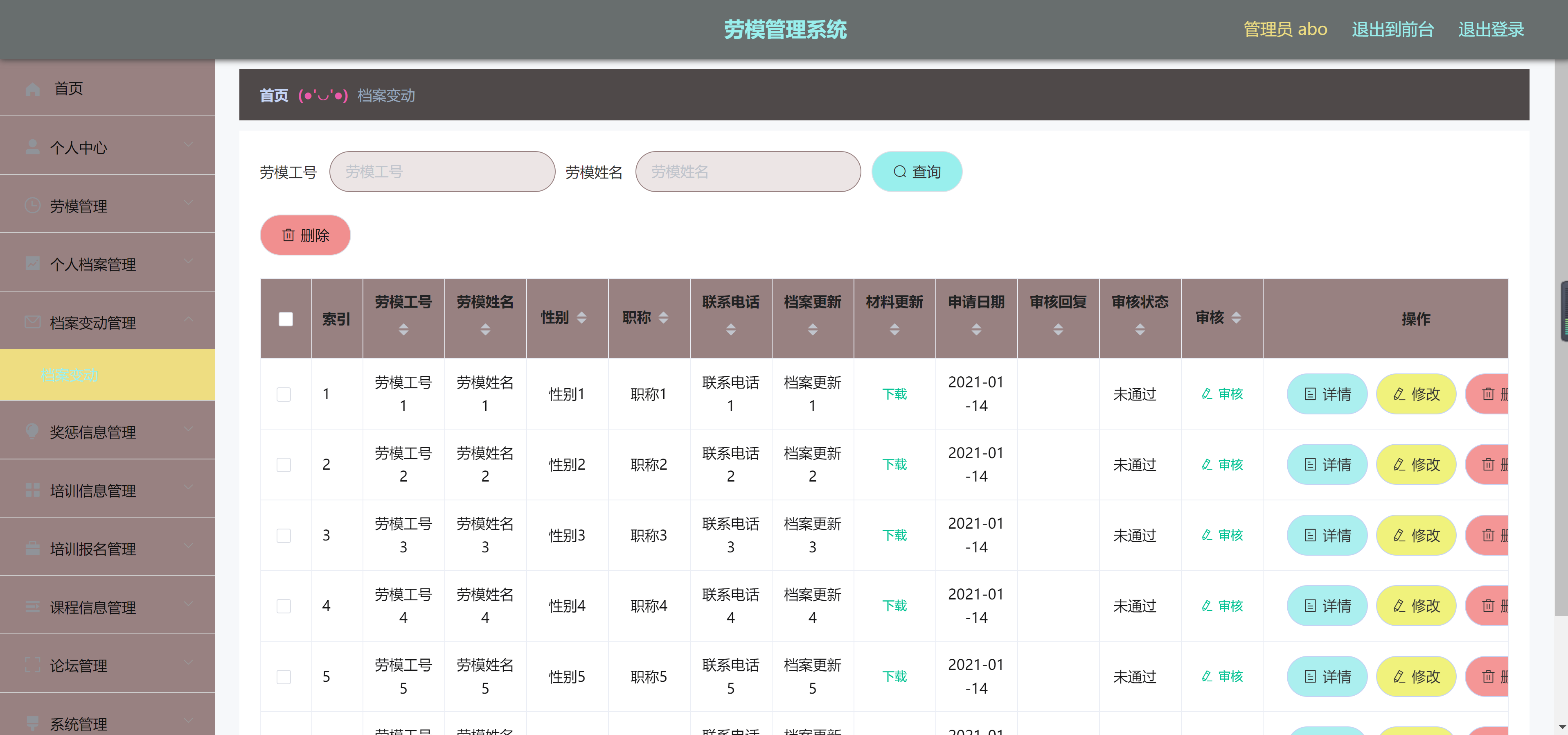 GitHub - SimpleGraduationProjects/ModelWorkerManagementSystem: 劳模管理系统-毕业设计