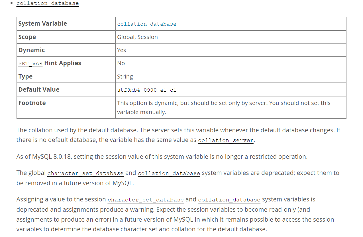 Mysql 8 0 collation connection 