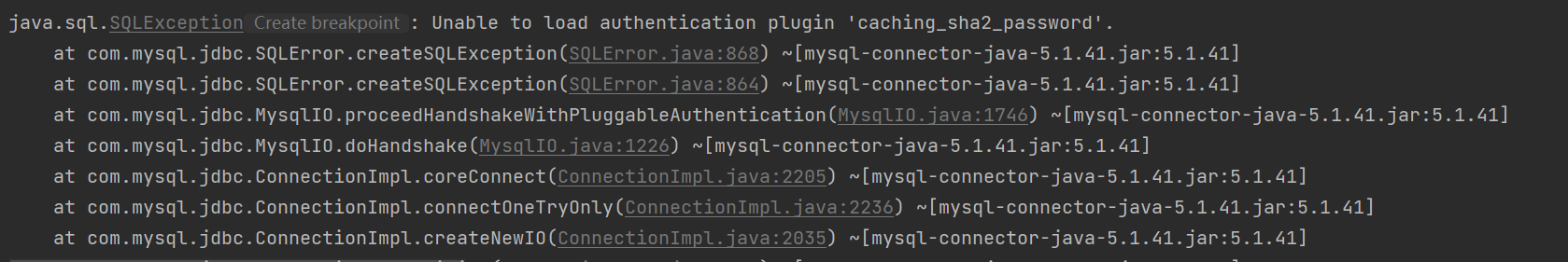Mysql Unable To Load Authentication Plugin caching sha2 password 